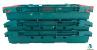 China Lightweight 18L Plastic Fruit And Vegetable Crates / Stacking Plastic Crates With Handle for sale