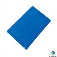 China Durable Plastic Logistic Box 600*400*320mm Plastic Storage Box With Hinged Lid for sale