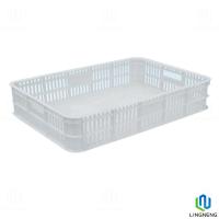 China High Density Plastic Fruit And Vegetable Crates Corrosion Resistant Free Sample for sale