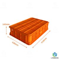 China High Density Plastic Fruit And Vegetable Crates Corrosion Resistant Free Sample for sale