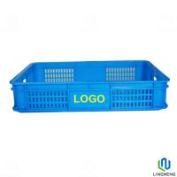 China 1300g Plastic Fruit And Vegetable Crates Nestable / Stackable Plastic Vegetable Boxes for sale