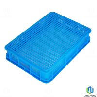 China 1300g Plastic Fruit And Vegetable Crates Nestable / Stackable Plastic Vegetable Boxes for sale