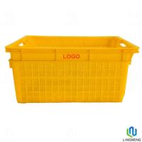 China Food Grade Plastic Fruit And Vegetable Crates Stackable Nestable for sale