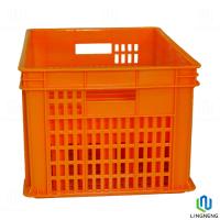 China Large Basket Rectangular Thick Plastic Vegetable Fruits Storage Turnover Milk Drinks Crates for sale