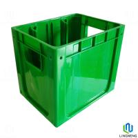 China Collapsible Stackable Storage Crates Plastic Bottle Crates Logo Customized for sale