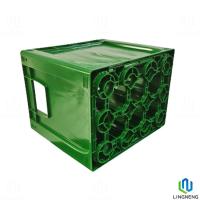 China Collapsible Stackable Storage Crates Plastic Bottle Crates Logo Customized for sale