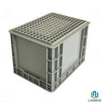 China Custom Rectangular Plastic Stackable Storage Containers For Organizing Warehouse Storage for sale