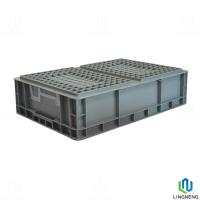 China 600*400*148mm Hard Colorful Stackable Euro Plastic Packaging Boxes For Automotive for sale