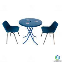 China Foldable Plastic Furniture Removable Plastic Round Table For Restaurant / Food Stalls for sale
