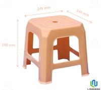 China Durable Recyclable Plastic Furniture 2# Square Small Plastic Chair for sale