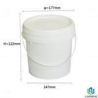 China Round Recyclable 2.5 Litre Bucket With Lid And Handle Customized for sale