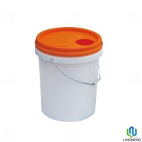China 18L Packaging Drum Seal Plastic Paint Pail Bucket Round With Hand for sale