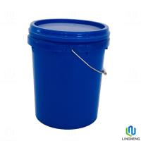 China 18L Packaging Drum Seal Plastic Paint Pail Bucket Round With Hand for sale