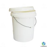 China 18L Packaging Drum Seal Plastic Paint Pail Bucket Round With Hand for sale