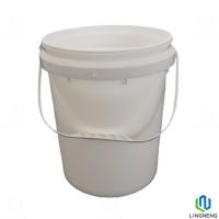 China 20L Plastic Bucket With Lid And Handle , Heavy Duty Storage Custom 5 Gallon Buckets for sale