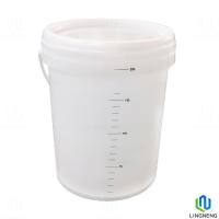 China 20L Plastic Bucket With Lid And Handle , Heavy Duty Storage Custom 5 Gallon Buckets for sale