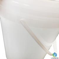China 20L Plastic Bucket With Lid And Handle , Heavy Duty Storage Custom 5 Gallon Buckets for sale