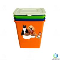 China Eco Friendly Plastic Pet Food Storage Container Dog Puppy Storage Bin for sale