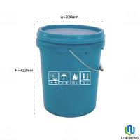 China 5 Gallon Food Grade Plastic Bucket With Handle Customized Color for sale