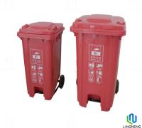China Waterproof Mobile Garbage Bin 240L Waste Bins Quadrangle Free Sample for sale