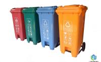China Waterproof Mobile Garbage Bin 240L Waste Bins Quadrangle Free Sample for sale