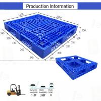 China Euro Heavy Duty Plastic Pallet With Chemical Resistance Stackable Design 3T Static Load Capacity for sale