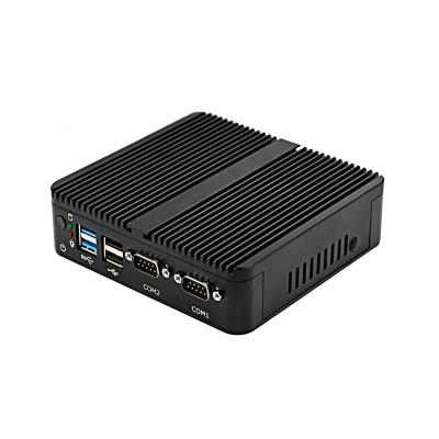 China Celeron J4125 Fanless Mini PC 2 DB-9 RS232 COM 2 RJ45 LAN Mini Desktop Computer for sale