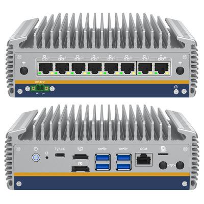 China 14th Gen Core Ultra i5/i7 Network Security Mini PC 8*Intel I226 LAN X86 Industrial Firewall Router Pfsense Mini PC for sale