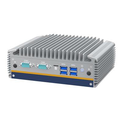 China Industrial Mini PC Windows 11 Fanless Industrial Control Mini Computer 3 HDMI New Small Industrial Embedded Computer for sale