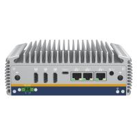 China Passive Cooling Fanless Mini PC 14th Gen Intel Core Ultra with AI NPU 3*HD-MI 3*2.5G RJ45 1*Type-C for sale