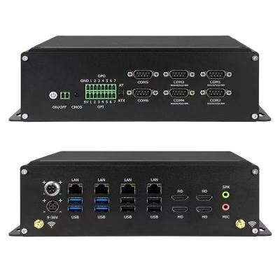 China Small Size Industrial Mini PC with GPU 14 GPIO 7 Inputs and 7 Outputs for sale