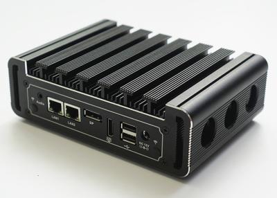 China Aluminum Material Industrial Mini PC Intel i3 6100U Dual Core 2.3GHz 2 LAN Port for sale