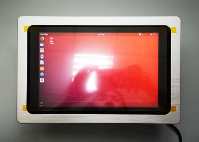 China 2 RJ45 LAN Port Embedded Touch Panel PC 10.1'' 1280x800 Linux Ubuntu 18.04 IP65 for sale
