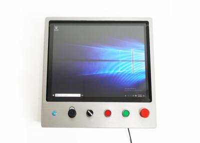 China 35W 300cd/m2 7x24 Industrial Control Panel PC With Emergency Button for sale