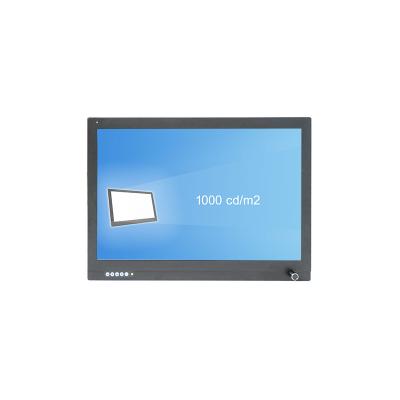 China Light Sensor Dimmer High Brightness LCD Monitor IP65 With 2mm Tempered Glass for sale