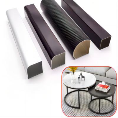 China Silver Black 6061 Anodized Aluminum Rectangular Tube Round Tube for sale