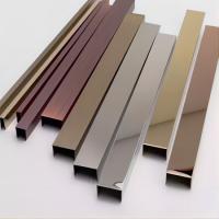China 6mm Aluminum U Channel Profile Black Gold Anodized for Interior Decoration for sale