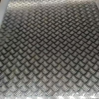 China JIS 1050 Aluminum Checkered Plate Tread Plate 500mm Width Industrial Construction for sale