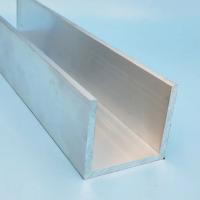 China AISI 6082 Aluminium U Channel 200x75mm 2 Inch Thickness Silver Anodized Brushed ISO Certified for sale