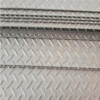 China 5083 Aluminum Checker Plate Sheet H111 Silver Color Embossed Cutting Size for sale