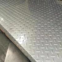 China Marine Grade 5052 H32 Aluminium Checker Plate Two Bars Pattern Embossing For Truck Box for sale