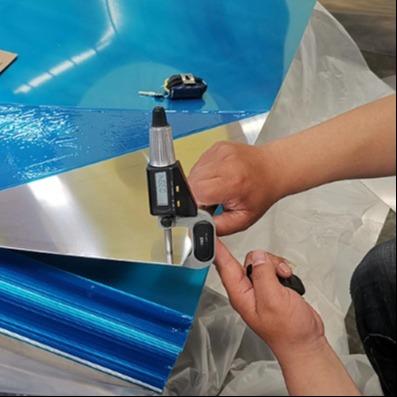 China ASTM B209 6061 Aluminum Sheet 2mm Thickness 1200mm Width Double Sided Lamination for sale