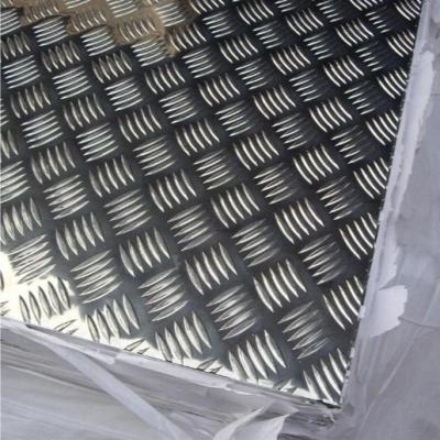 China GB/T3880 Marine Grade Aluminum Checker Plate 5052 5083 Embossed Five Bars 1.6mm for sale