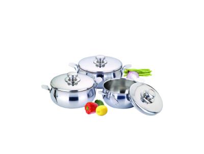 China Stainless Steel Cooking Pot Set 16-20cm 0.4mm Thickness for Restaurant Home Kitchen for sale