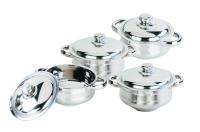 China Custom Stainless Steel Cookware Sets 0.5mm Thickness Full Mirror Polished for sale