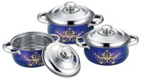 China Food Grade Stainless Steel Cookware Set 6pcs 16cm to 20cm Sauce Pot Induction Compatible for sale