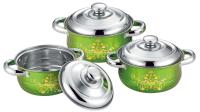 China Food Grade Stainless Steel Cookware Set 6pcs 16cm to 20cm Sauce Pot Induction Compatible for sale