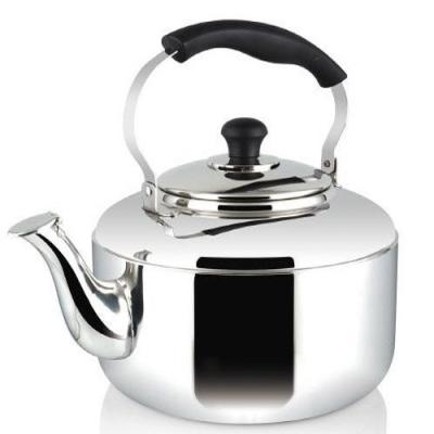China Stainless Steel Whistling Tea Kettle 3-6L Mirror Polish Stovetop Water Kettle for sale