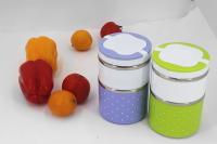 China 1000ml 201 Stainless Steel Lunch Box Container Food Grade PP for Kids School Outdoor for sale