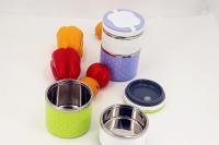 China 1000ml 201 Stainless Steel Lunch Box Container Food Grade PP for Kids School Outdoor for sale